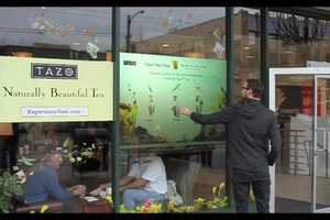Touchscreen Storefronts : Starbucks Interactive Window Display