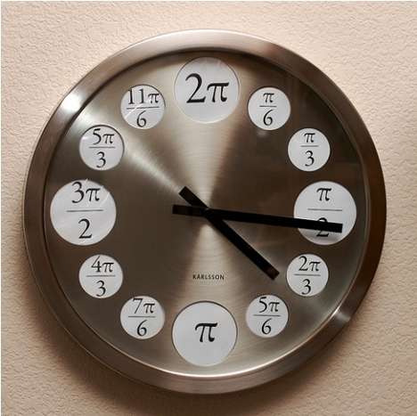 Math Major Wall Clocks : Pi Clock