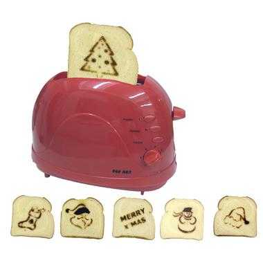 Holiday Toast Brander: Pop Art Toaster Updated for Christmas Toast