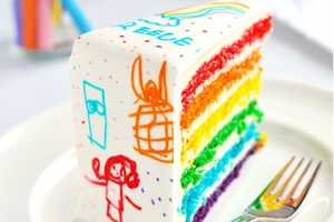 Crayon Box Cakes : Sweetapolita Rainbow Doodle Birthday Cake