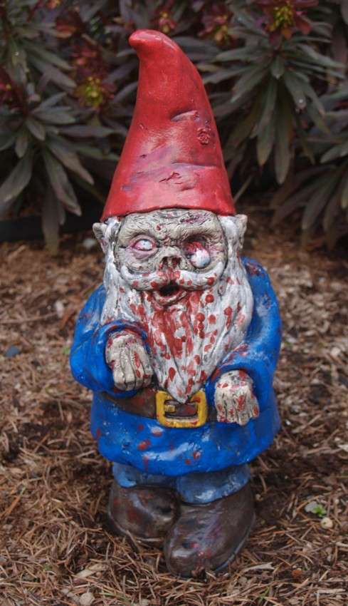 Disturbing Yard Decor : Zombie Garden Gnome