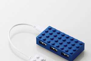 Vibrant Kiddy Bricked Ports : Elecom LEGO USB Hub