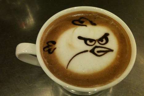 Caffeinated Furious Fowls : Angry Birds Coffee Art