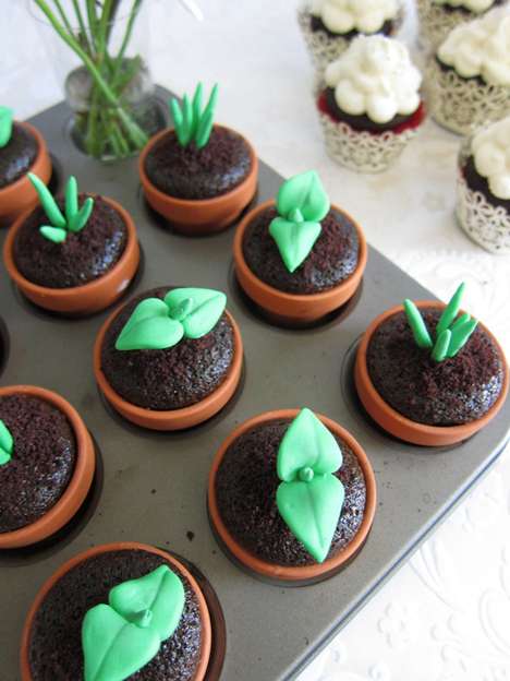 Growing Greenery Desserts : Sweet Sprout Cupcake Toppers