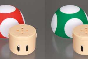 Geeky Super Mushroom Seasoners : Super Mario Salt and Pepper Shakers