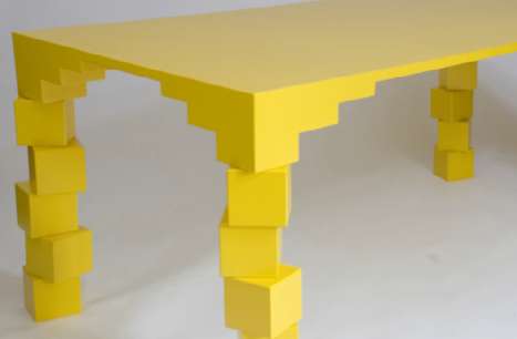Precarious Pixelated Tables : Unstable by Studio Mango