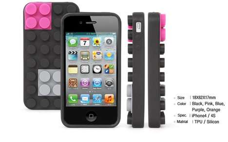 Rainbow Toy-Inspired Skins : Block iPhone Case