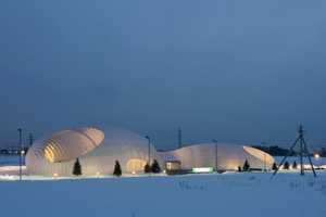 Illuminated Igloo Architecture : microcity sales office