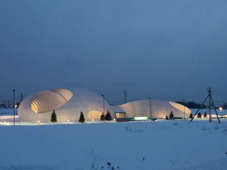 Illuminated Igloo Architecture : microcity sales office
