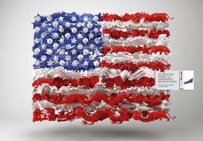 Montaged Flag Ads : mercado magazine campaign