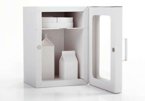 Paper Refrigerator Pitches : Cardboard Fridge