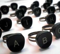 Upcycled Writer Accessories : typewriter rings by theapple