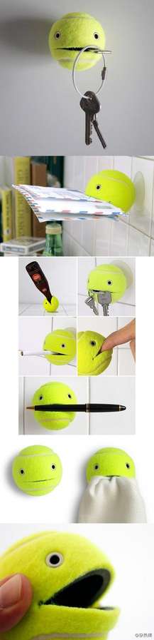Repurposed Sport Holders : helpful tennis ball