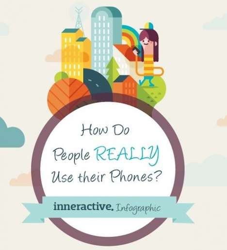Mobile Usage Stats : people use their phones infographic