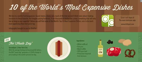 Extravagant Meal Graphs : 10 of the World's Most Expensive Dishes ...