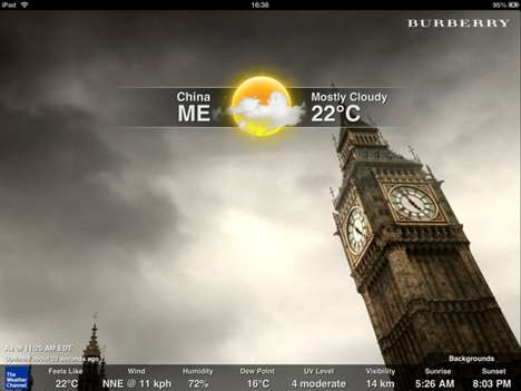 Climate-Based Fashion Campaigns : Burberry Digital Weather Billboards