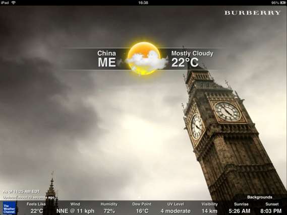 Climate-Based Fashion Campaigns : Burberry Digital Weather Billboards