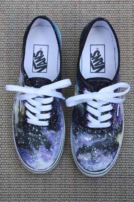 Universe-Inspired Shoes : Custom Galaxy Cosmic Vans Sneakers By Ebeth Hajj