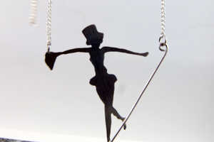 Dangling Trapeze Pendants : Circus Themed Jewelry