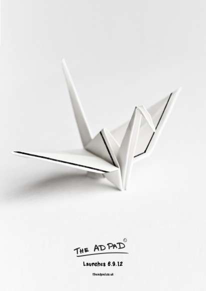Origami Sketch Paper Ads : The Ad Pad campaign