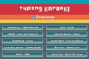 Lyric Typing Games : Typing Karaoke