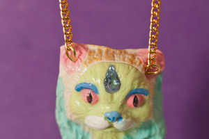 Psychic Kitty Chain Jewelry : Ginette Lapalme Cat Necklaces