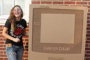 Corrugated Gamer Art : cardboard game boy color