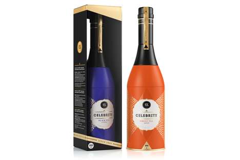 Champagne-Masquerading Infusions : Celebrity Tea packaging