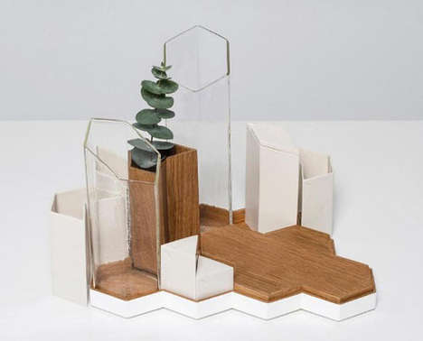 Geometric Puzzle Vases : Grid Set