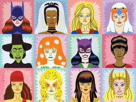 Eclectic Fictional Female Paintings : women in pop culture