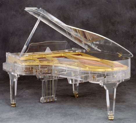 See-Through Grand Pianos : Transparent Grand Pianos