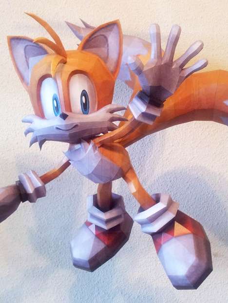 Paper-Sculpted Gaming Statues : video game statues