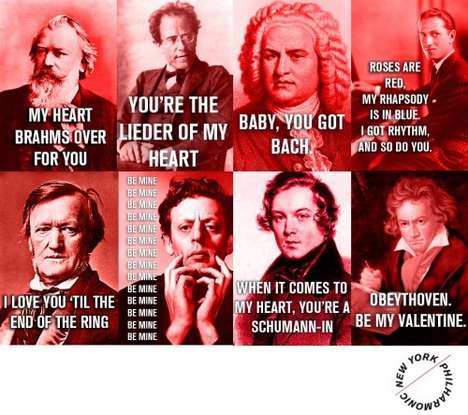 Composer-Inspired Valentine Cards : New York Philharmonic orchestra