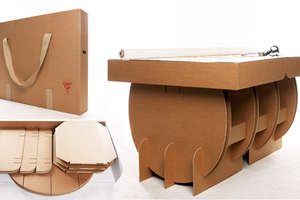 Table in a Suitcase: Portable Cardboard Table