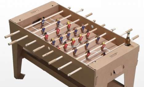 Recyclable Ball Games : Kartoni Foosball Table