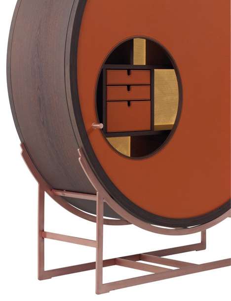 Contemporary Circular Cabinets : Round Storage