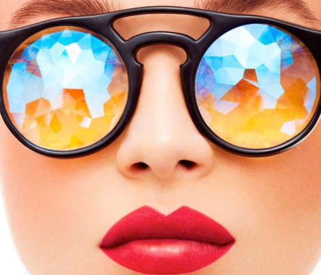 Psychedelic Kaleidoscope Glasses : eyewear art
