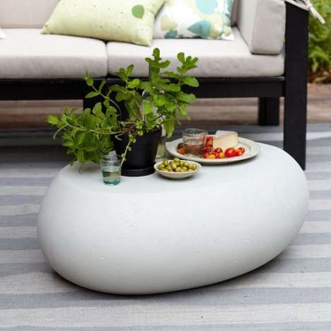 Spherically Smooth Patio Decor : Pebble Coffee Table