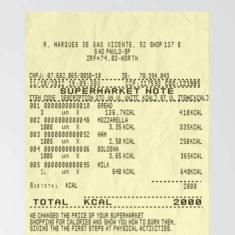 Calorie Receipt Campaigns : calorie counts