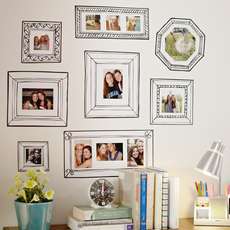 Faux Picture Frame Adornments : gallery frame decals