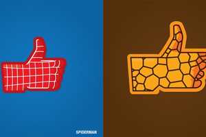 Superhero Social Media Buttons : like buttons