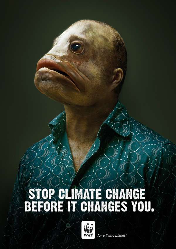 Mutant Human Fish: "Stop Climate Change Before it Changes You" Campaign