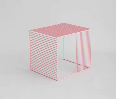 Minimalist Steel Strand Furniture : Wire Side Table