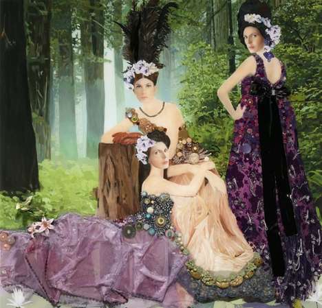 Romantically Beaded Collages : Nina Surel