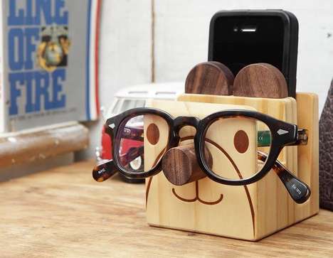 Animalistic Wooden Caddies : Cute desk caddy