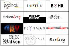 Typographic Scientist Signatures : famous scientists