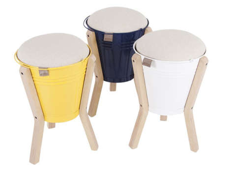 Seemingly Upcycled Stools : Bucket Stool by Pedersen and Lennard