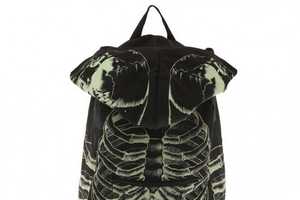 Glowing Hooded Skeleton Backpacks : Hooded Backpacks