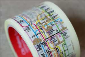 Mapped Public Transit Tape : Subway System Tape
