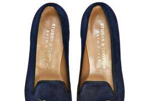 Martini-Embossed Footwear : velvet slippers
